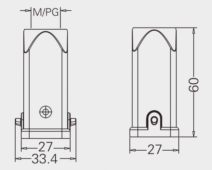 3A Top Entry And Side Entry Hoods IP65 Waterproof Hoods Replace Harting ...