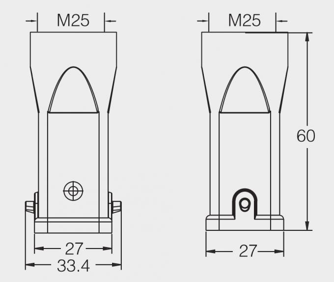 3A Top Entry And Side Entry Hoods IP65 Waterproof Hoods Replace Harting ...
