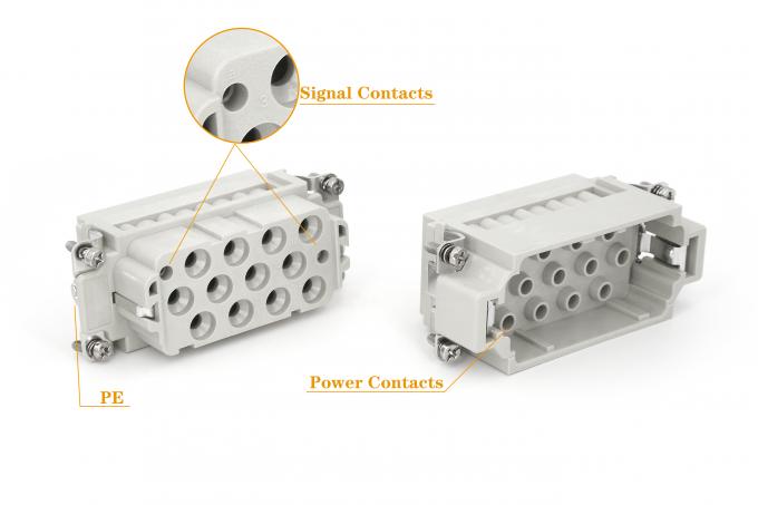 40Amp 12 Pin Industrial Rectangular Connector Heavy Duty Electrical ...