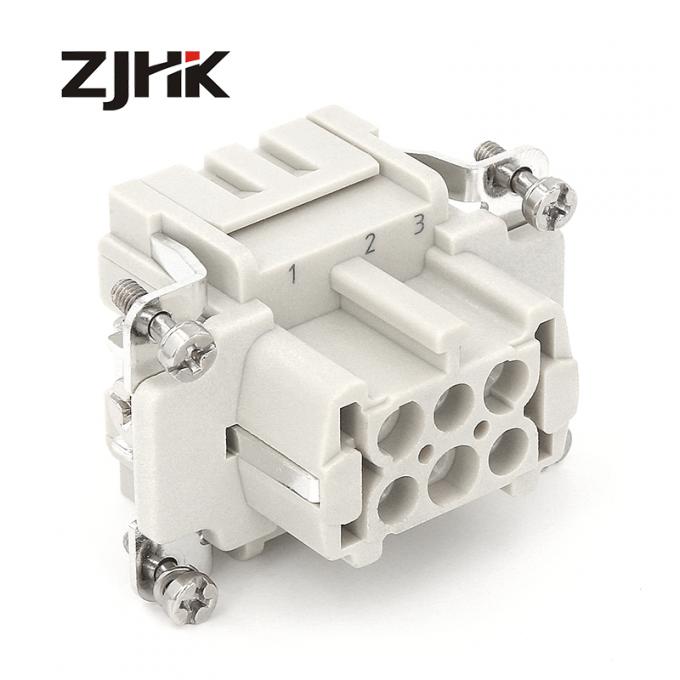 16A 6 Pin Heavy Duty Connector Cage Clamp Inserts 500V 09330062616 ...