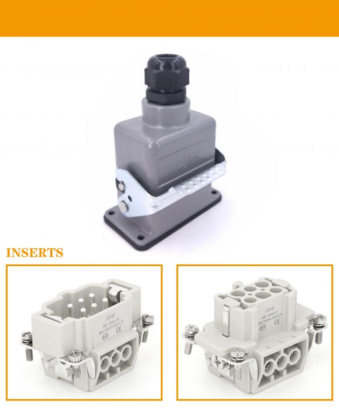 6 Pin Complete Set Heavy Duty Plug Replace Han E 006 Connector Harting ...