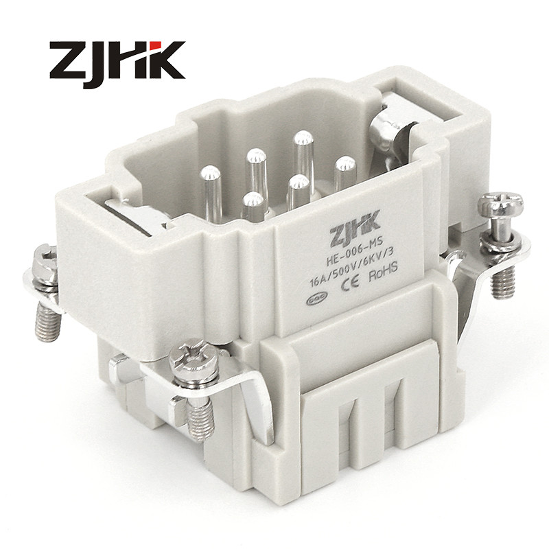 16A 6 Pin Heavy Duty Connector Cage Clamp Inserts 500V 09330062616 ...